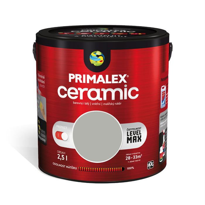 Primalex Ceramic umývateľná farba - Anglický grafit 2,5l | Stavbaren.sk